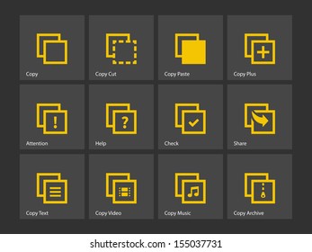 Copy Paste Icons Apps Presentations Web Stock Illustration 154333412 ...
