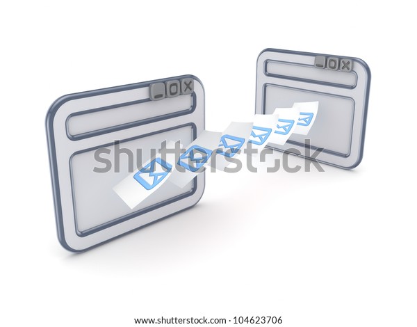 Copying Process Conceptisolated On White Background3d Stock ...