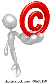 Red Copyright Symbol Cartoon Handisolated On 스톡 일러스트 86686918 ...