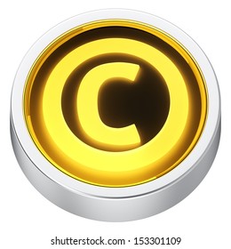 Copyright Symbol Round Shape Application Icon Stock Illustration ...
