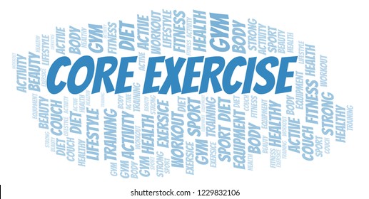 Core Exercise Word Cloud Stock Illustration 1229832106 | Shutterstock