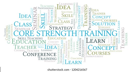 Core Strength Training Word Cloud Stock Illustration 1204216567 ...