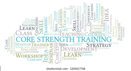 Core Strength Training Word Cloud Stock Illustration 1205017768 ...