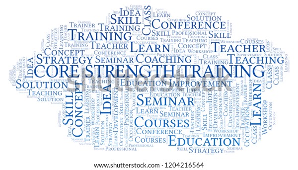 Core Strength Training Word Cloud Stock Illustration 1204216564 ...