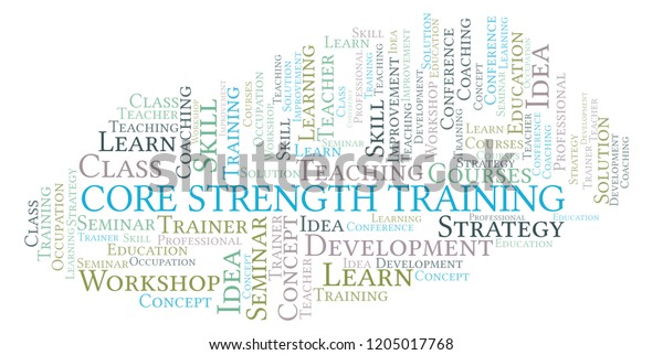 Core Strength Training Word Cloud Stock Illustration 1205017768 ...