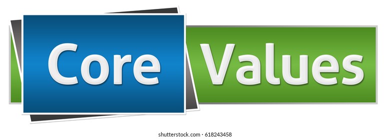 Core Values Green Blue Horizontal Stock Illustration 618243458 ...