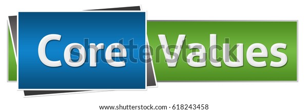 Core Values Green Blue Horizontal Stock Illustration 618243458 ...