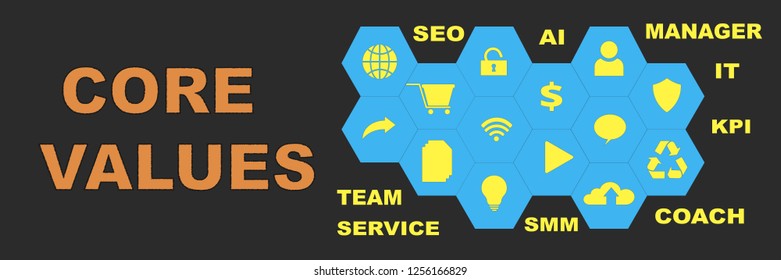 Core Values Panoramic Hi Tech Banner Stock Illustration 1256166829 ...
