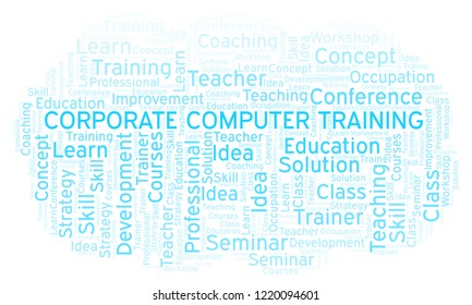 Corporate Computer Training Word Cloud Stock Illustration 1220094601 ...