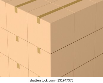Corrugated Boxes Closeup Stock Illustration 131947373 | Shutterstock