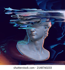 Corrupted Graphics Glitch Pixel Sorting Digital Stock Illustration ...