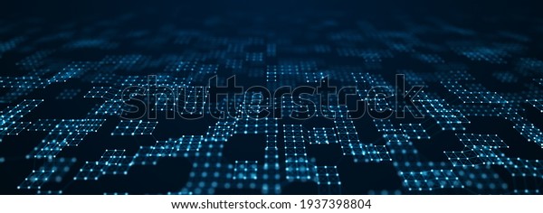 Corrupted Network Connection Abstract Digital Background Stock ...