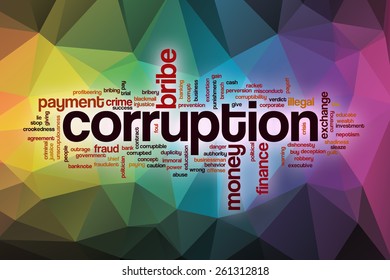Corruption Word Cloud Concept Abstract Background Stock Illustration ...