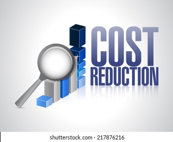 Cost Reduction Business Graph Illustration Design Stock Illustration ...