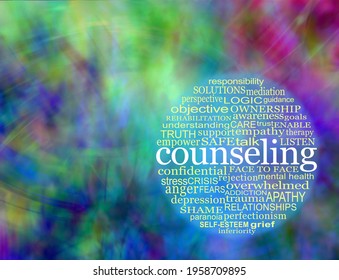 Counseling Word Bubble Message Background Yellow Stock Illustration ...