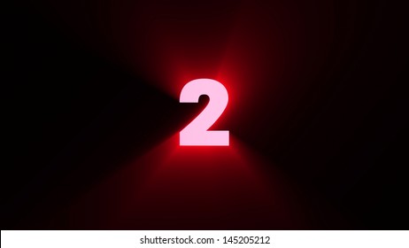 3d Render Number Two Silhouette Digital Stock Illustration 2108048549