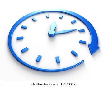 Countdown Concept Blue Clock Arrow Around Stock Illustration 111700373 ...