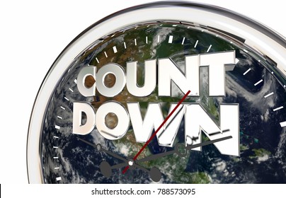 Countdown Earth Clock Environmental Disaster Planet Stock Illustration ...