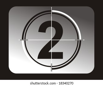 Icons Circled White Numbers Movie Countdown Stock Illustration 163039985