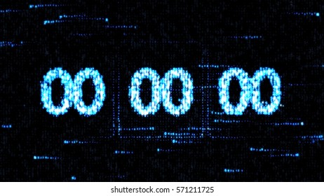 Countdown On Computer Screen Clocks Set Stock Illustration 571211725