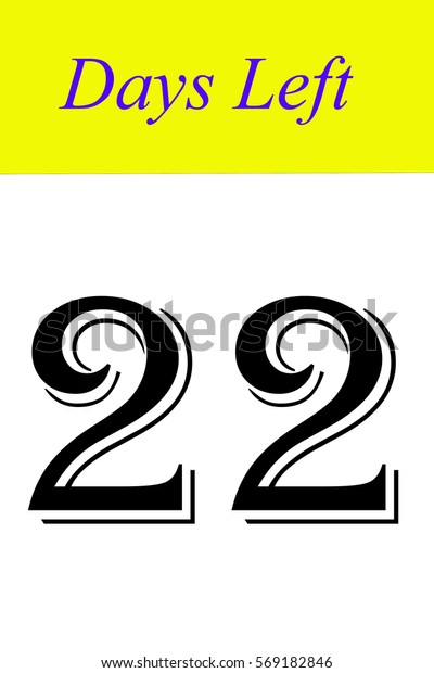 Counting Day Left Background Icon Stock Illustration 569182846 ...