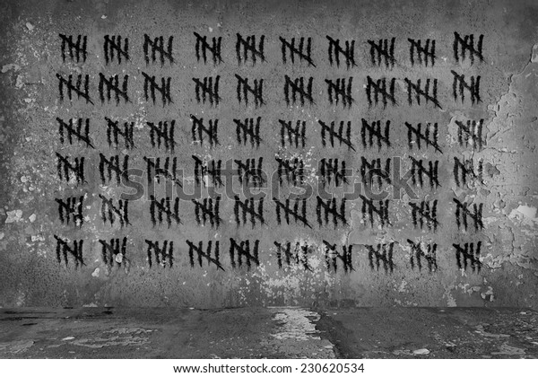 Counting Marks On Wall: ilustración de stock 230620534 | Shutterstock