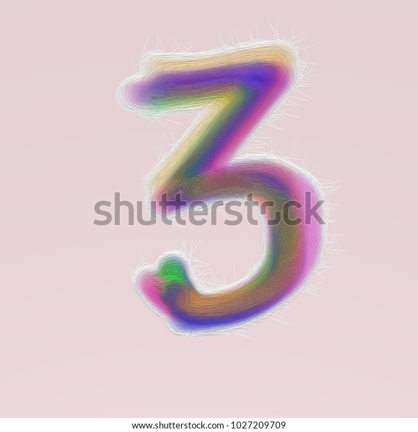 Counting Numbers Nice Color Gradient Background Stock Illustration ...