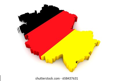 Country Shape Germany 3d Rendering Country Stock Illustration 658437631 ...