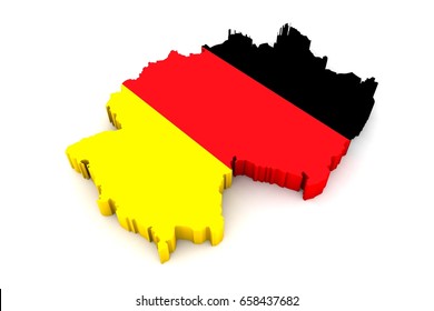 Country Shape Germany 3d Rendering Country Stock Illustration 658437631 ...
