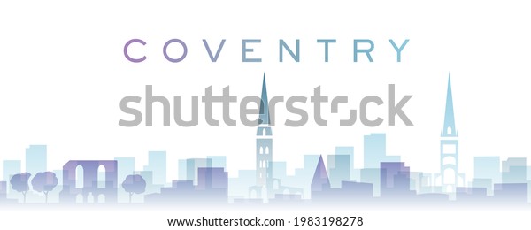 Coventry Transparent Layers Gradient Landmarks Skyline Stock ...