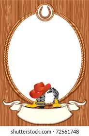 Cowboy Poster Background Design Cowboy Elementsrasterized Stock ...