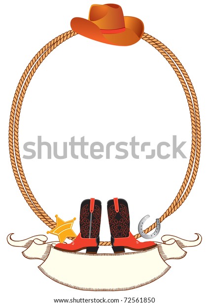 Cowboy Poster Background Design Cowboy Elementsvector Stock ...