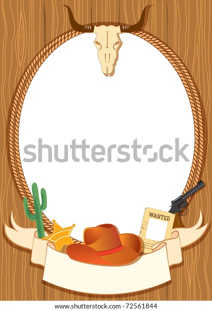 Cowboy Poster Background Design Vector Cowboy Stock Illustration ...