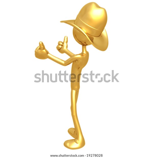 Cowboy Two Thumbs Stock Illustration 19278028