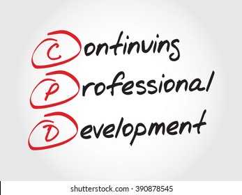 Cpd Continuing Professional Development Acronym Business 스톡 일러스트 ...