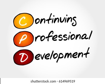 Cpd Continuing Professional Development Acronym Business Stock ...