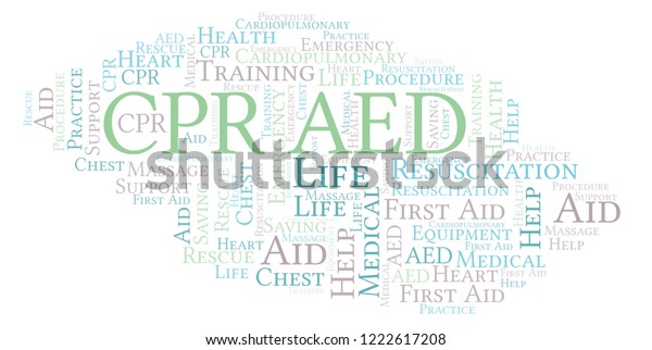 Cpr Aed Word Cloud Made Text 库存插图 1222617208 | Shutterstock