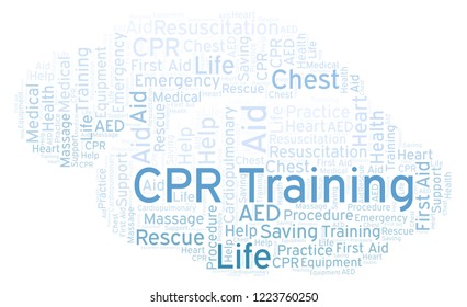 Cpr Training Word Cloud Made Text Stock Illustration 1223760250 ...