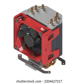 Cpu Cooler 3d Rendering Isolated On Stock Illustration 2204627217 | Shutterstock