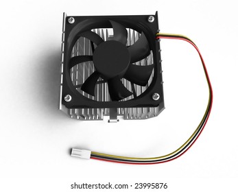 Cpu Cooler Top View On White Stock Illustration 23995876 | Shutterstock