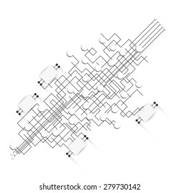 Cpu Grid Lines Can Be Used Stock Illustration 279730142 | Shutterstock