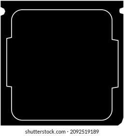 Cpu Processor Image Silhouette Illustration Material Stock Illustration ...