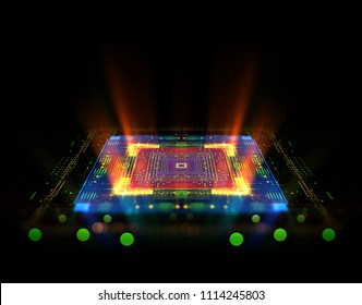 62 Cpu socket. modern technology. big data center. mobile device. light ...
