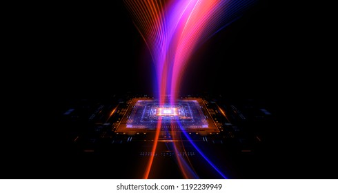 62 Cpu socket. modern technology. big data center. mobile device. light ...