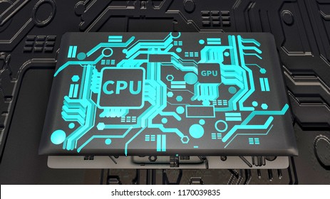 Cpu Technology Circuit Concept Map Scene Stock Illustration 1170039835 | Shutterstock