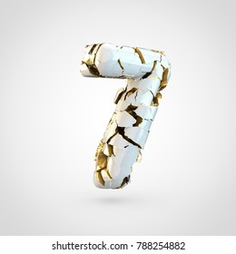 Cracked Number 7 3d Render Cracked: стоковая иллюстрация, 788254882 ...