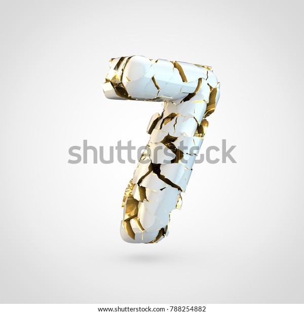 Cracked Number 7 3d Render Cracked: стоковая иллюстрация, 788254882 ...