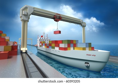 6,928 Crane lifting container Stock Illustrations, Images & Vectors ...