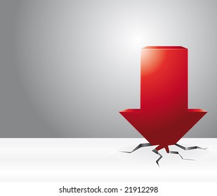 Red Arrow Vector Crash Illustration Stock Vector (Royalty Free ...