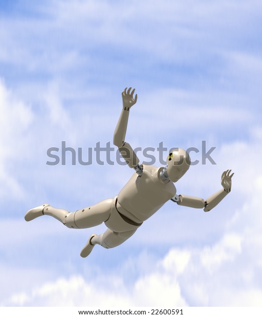 Crash Test Dummy Goes Sky Diving Stock Illustration 22600591 | Shutterstock